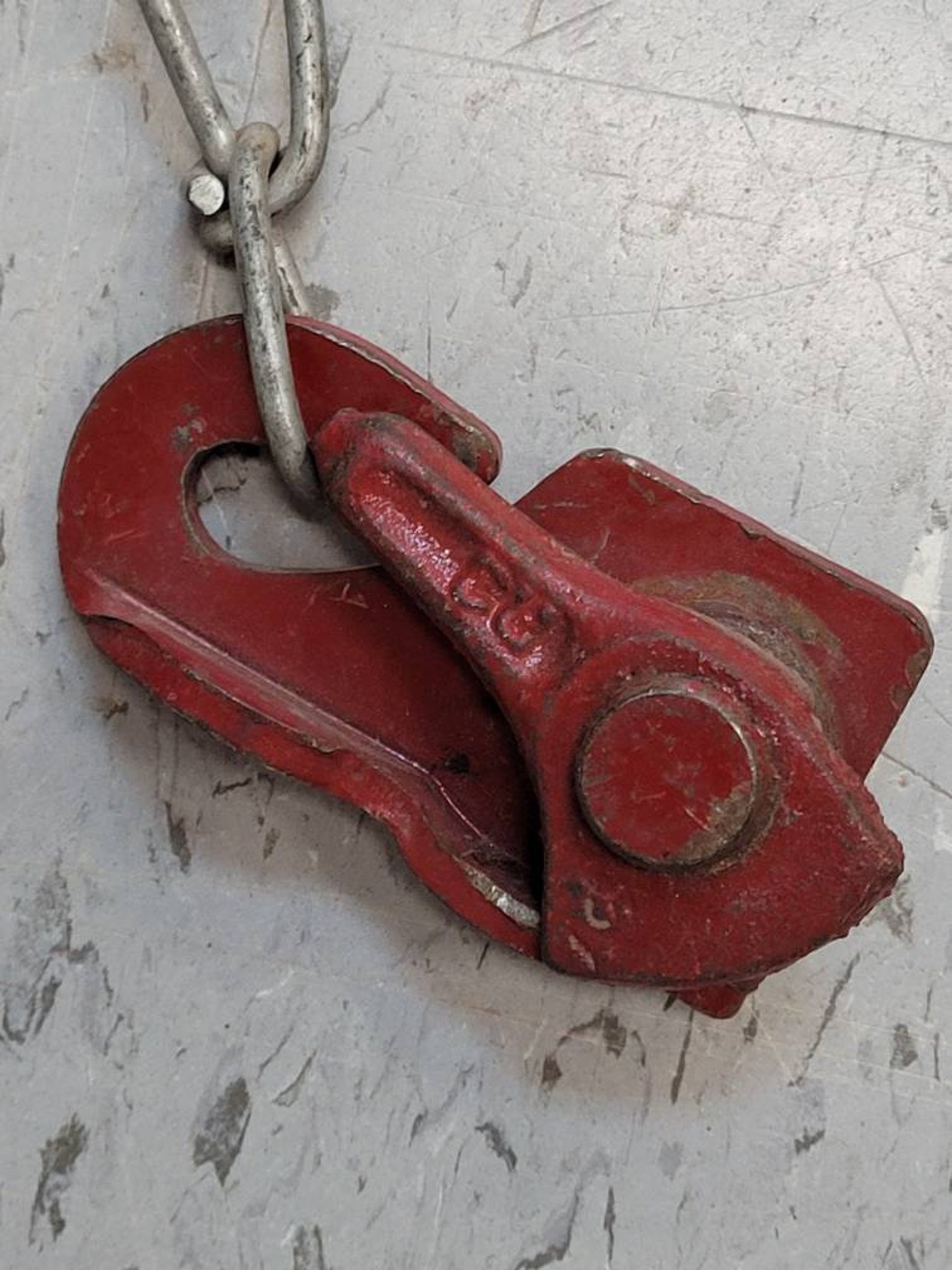Red Cast Iron Durbin Durco Block & Tackle With Double Pulley, Barn ...