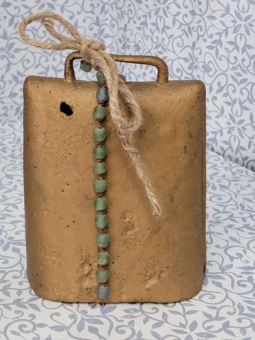 Large Antique Gold Cast Iron Cow Bell - Etsy