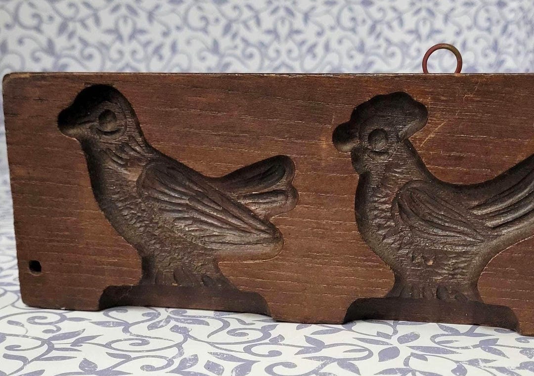 Wooden Mold, Bird Theme, Vintage Hand-carved Chocolate/butter This ...