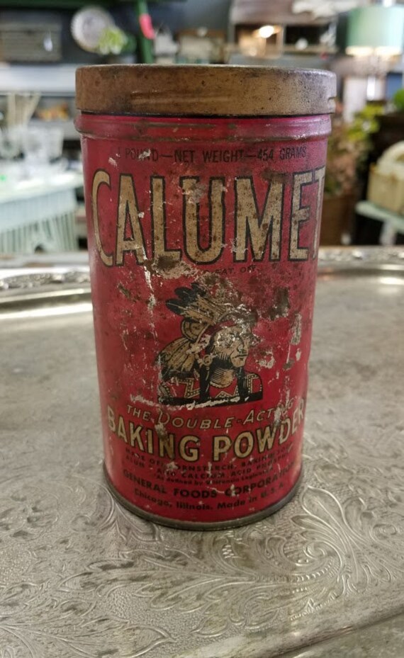 Vintage Calumet Double Acting Baking Powder Metal Can | Etsy