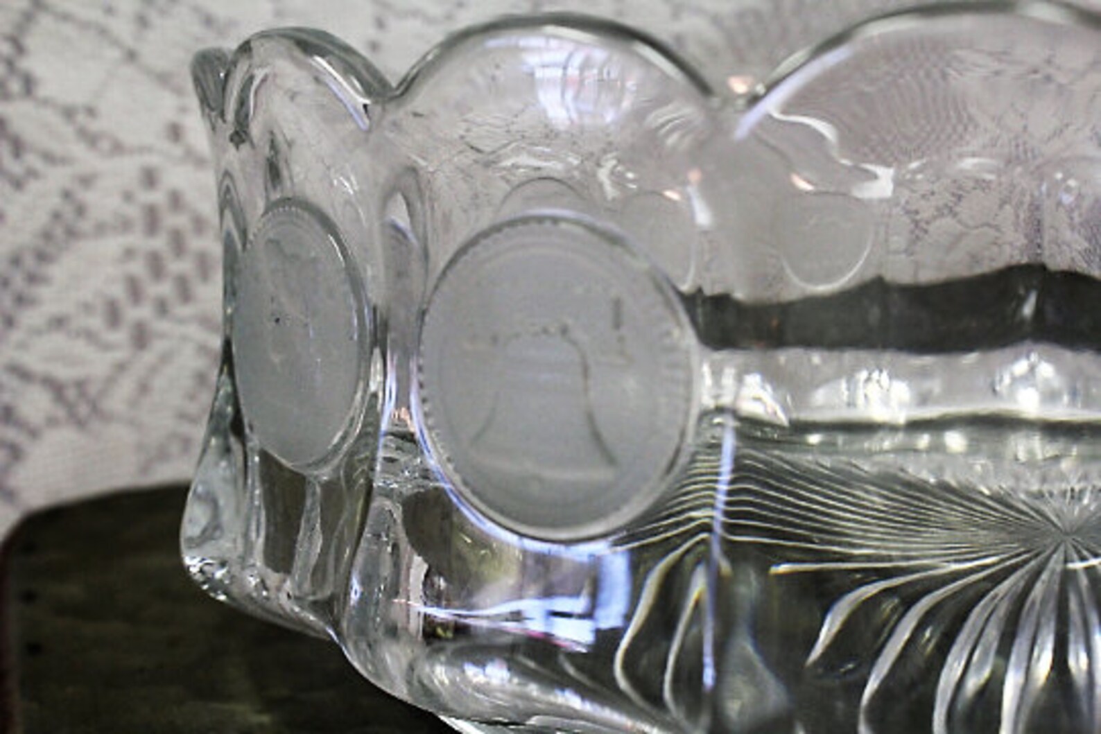 Fostoria Coin Glass Bowl 1970's Pattern Nice Serving - Etsy