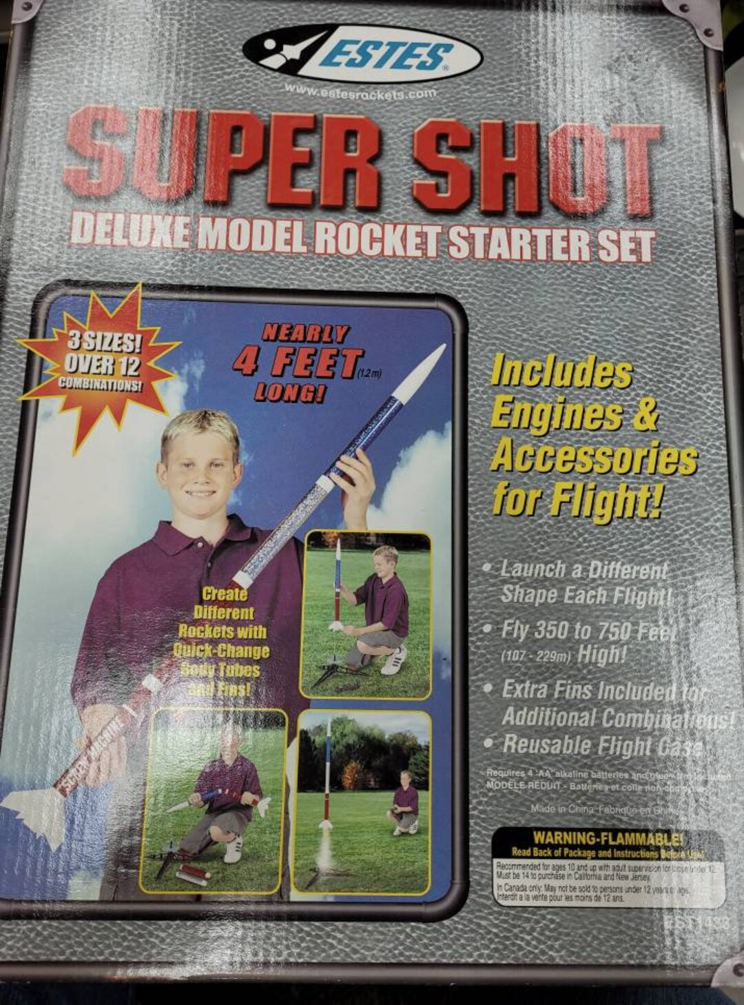 Estes Super Shot Deluxe Model Rocket Starter Set 2001 New in Box - Etsy