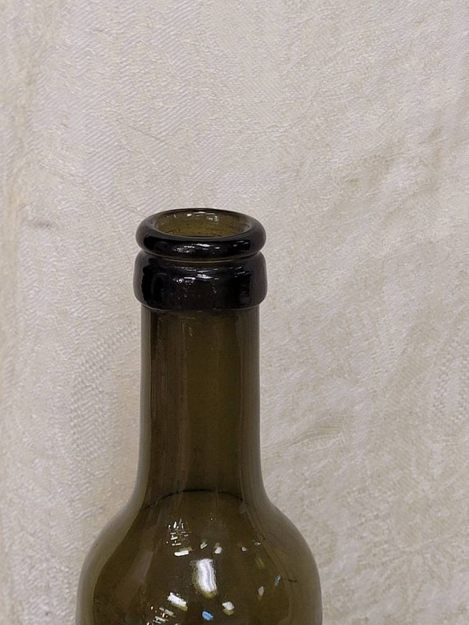 Olive Green Turn Mold Bottle, Deep Indented Bottom 1880s-1910 Green ...