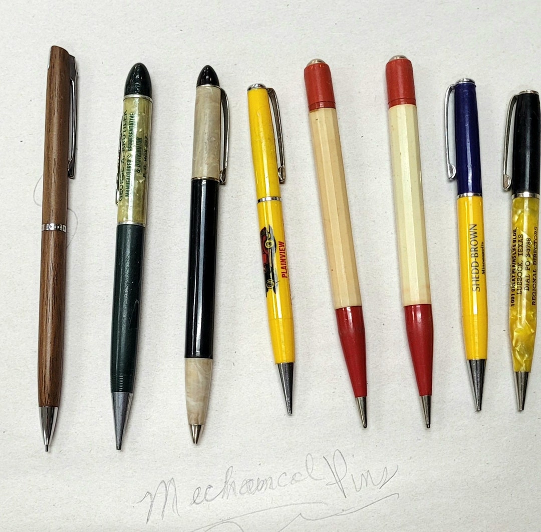 Eight Vintage Mechanical Pens-collectible-drafting-drawing-pens-pencils ...