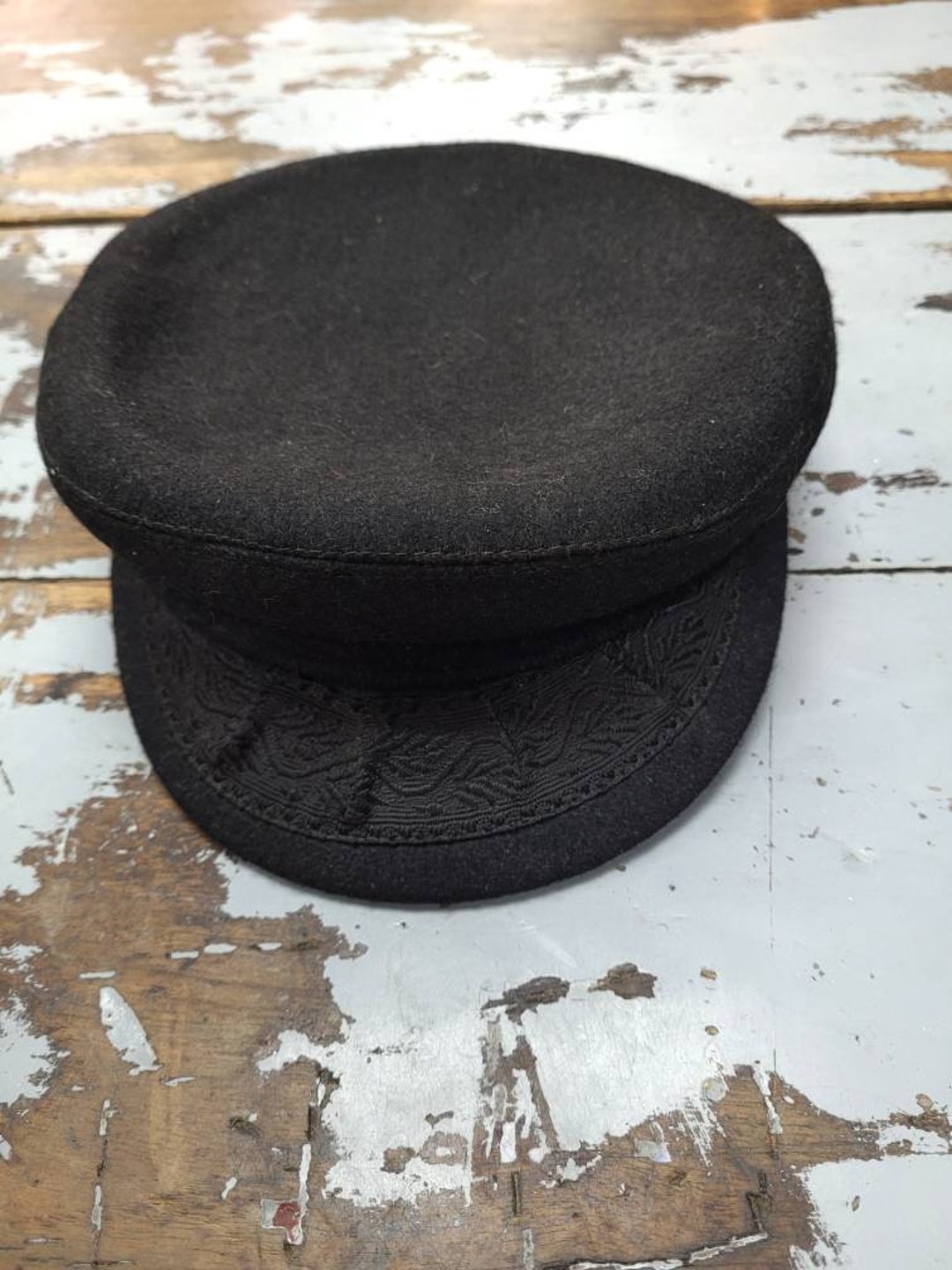 Hat, Paris Designed Greek Fisherman's Black Hat From the Late 1970s ...