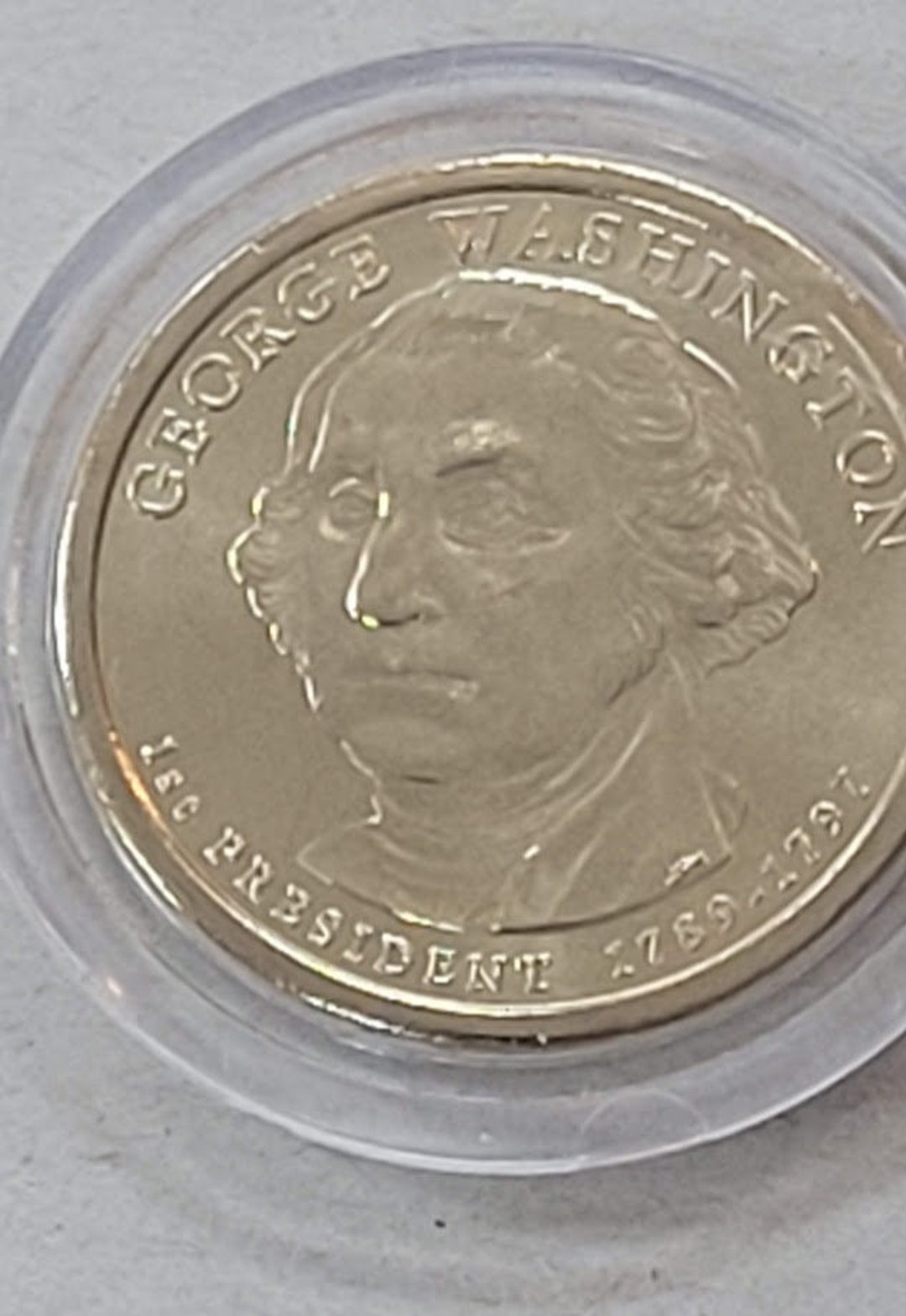 George Washington Dollar Coin 1789-1797 Position A Minted in 2007 in ...