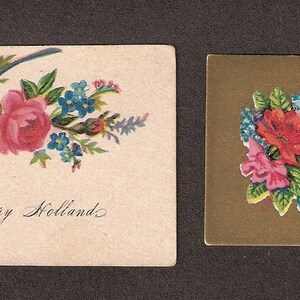 Estate Find of Eight Victorian Calling Cards, Sheet of Beautiful ...