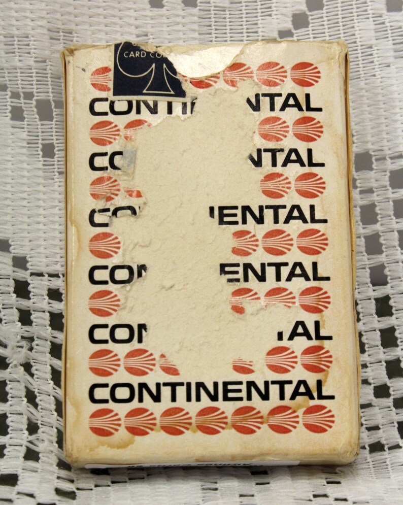 Vintage Continental Airlines Deck of Playing Cards Well Used - Etsy