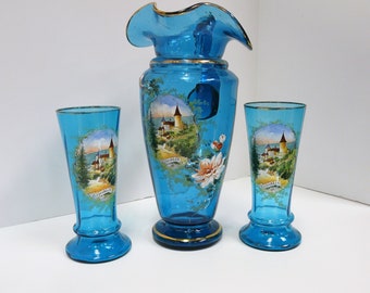 Blue Prague Glass - Etsy