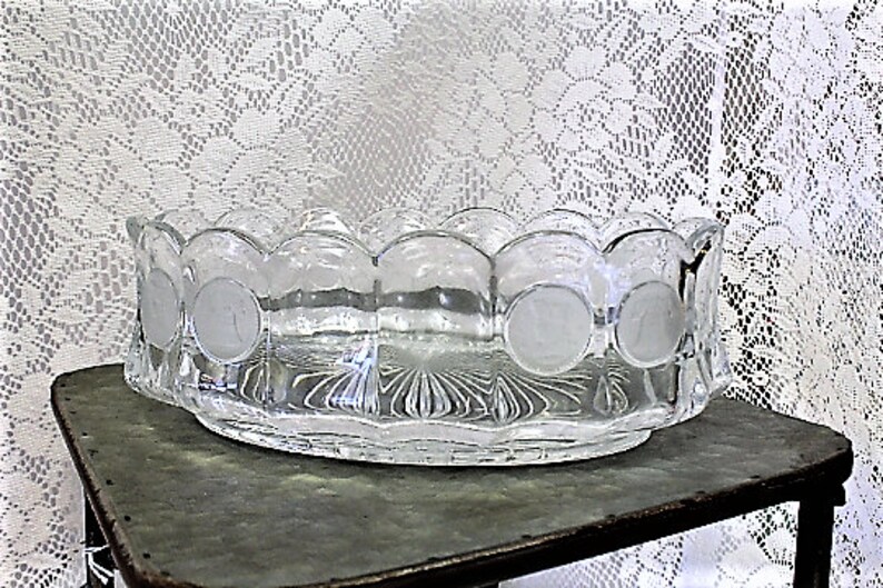 Fostoria Coin Glass Bowl 1970's Pattern Nice Serving - Etsy