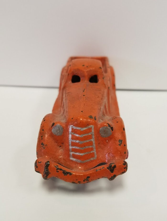 1930s HUBLEY Orange Cast Iron Pick-up Truck Collectible Toy Pick-up 5 ...
