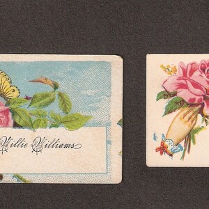 Estate Find of Eight Victorian Calling Cards, Sheet of Beautiful ...