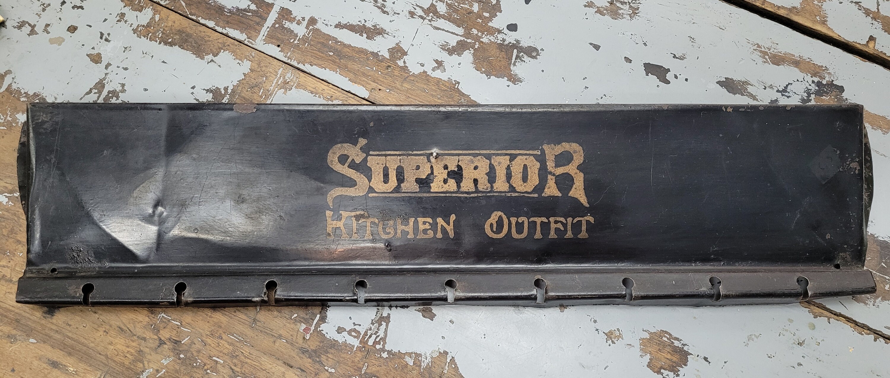 Antique Metal Sign From Superior Kitchen Outfit, Kitchen Decor, Antique ...