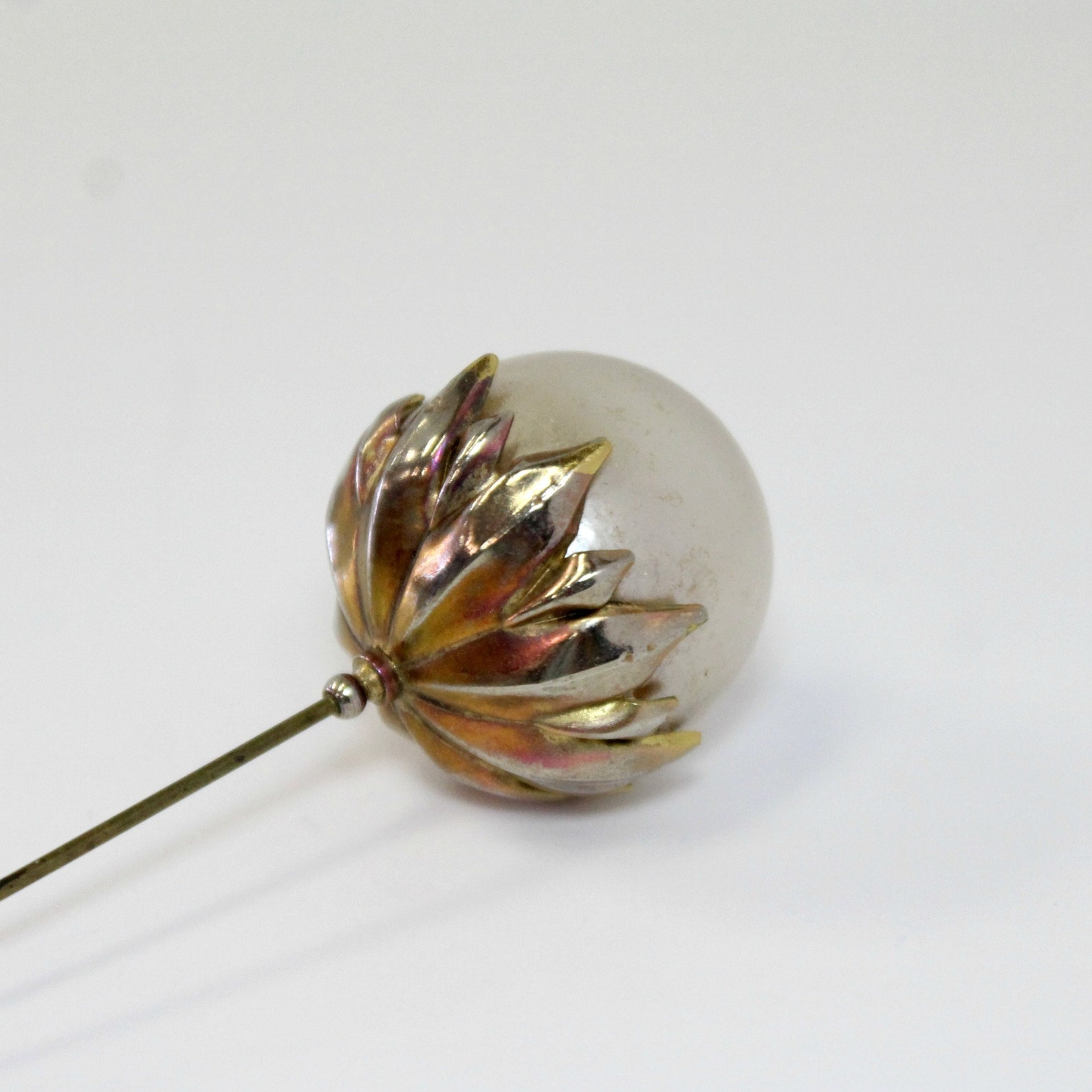 Vintage Large Faux Pearl Hat Pin Stick Pin Collectible Etsy