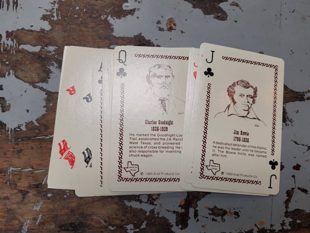 1836-1986 Texas Sesquicentennial Commemorative Playing Cards-53 ...