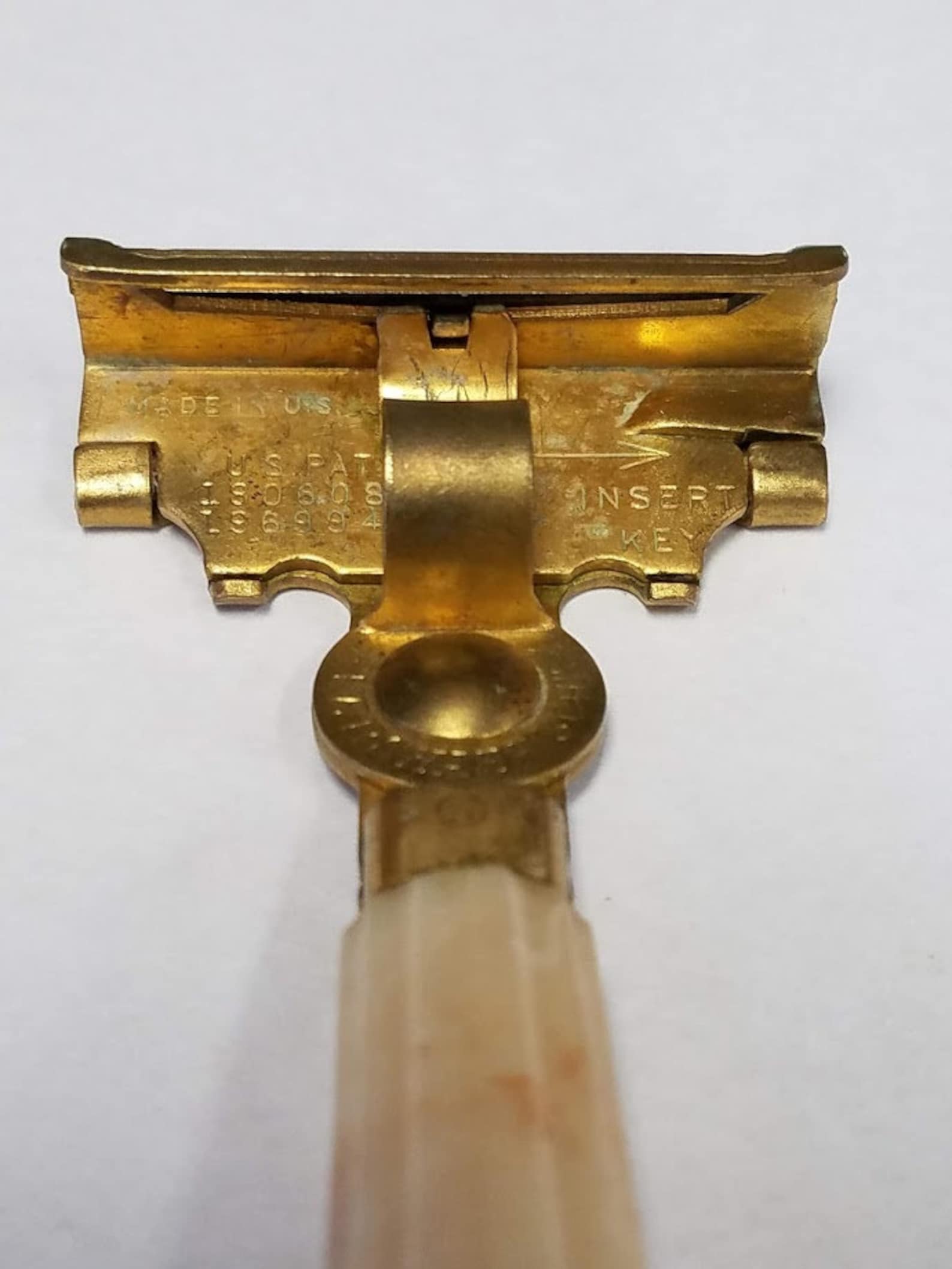 Vintage Brass Eversharp Schick Injector Razor Marble Handle - Etsy