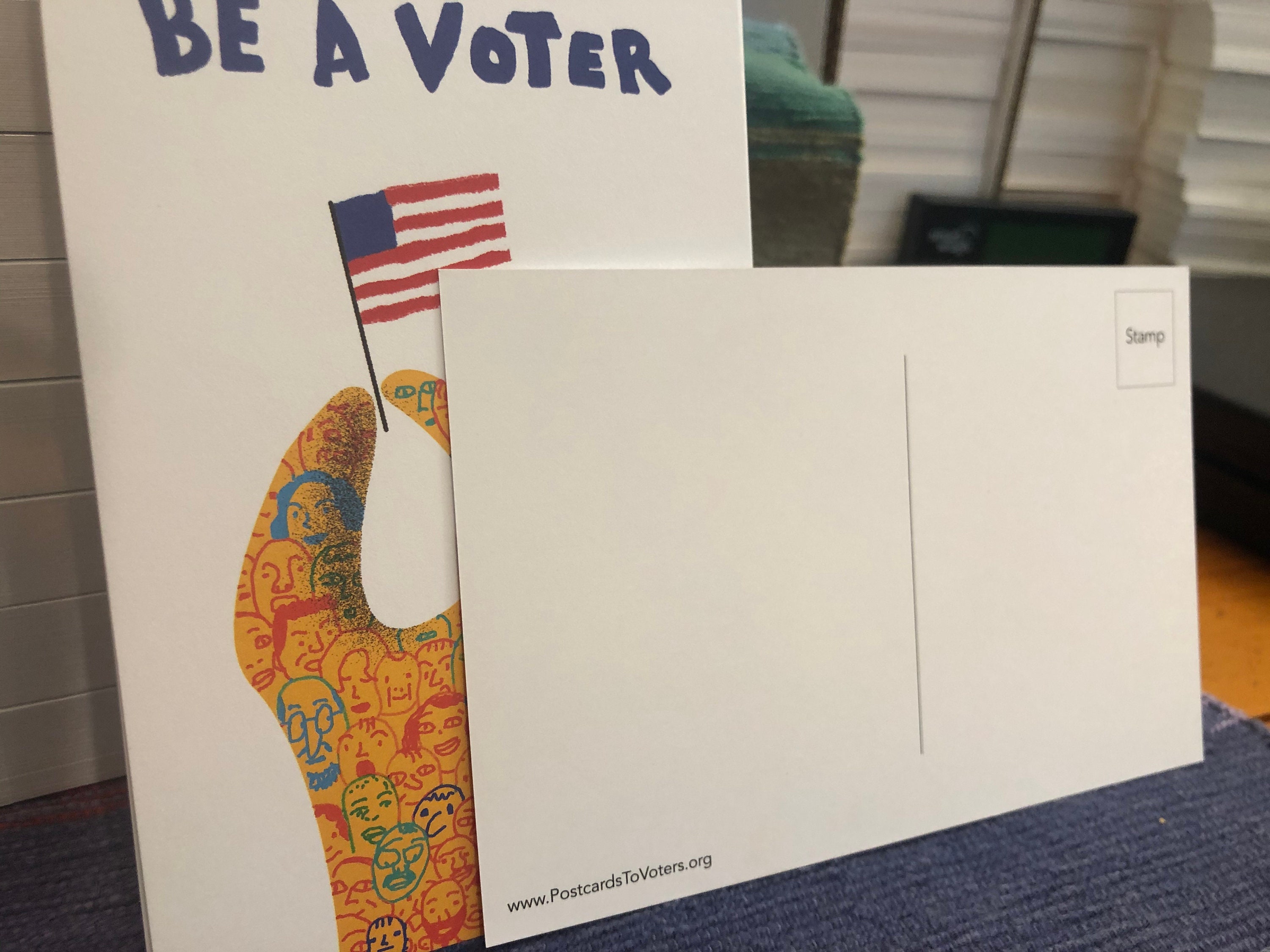 Be a Voter Postcards Hand of Many design 100 Postcards | Etsy