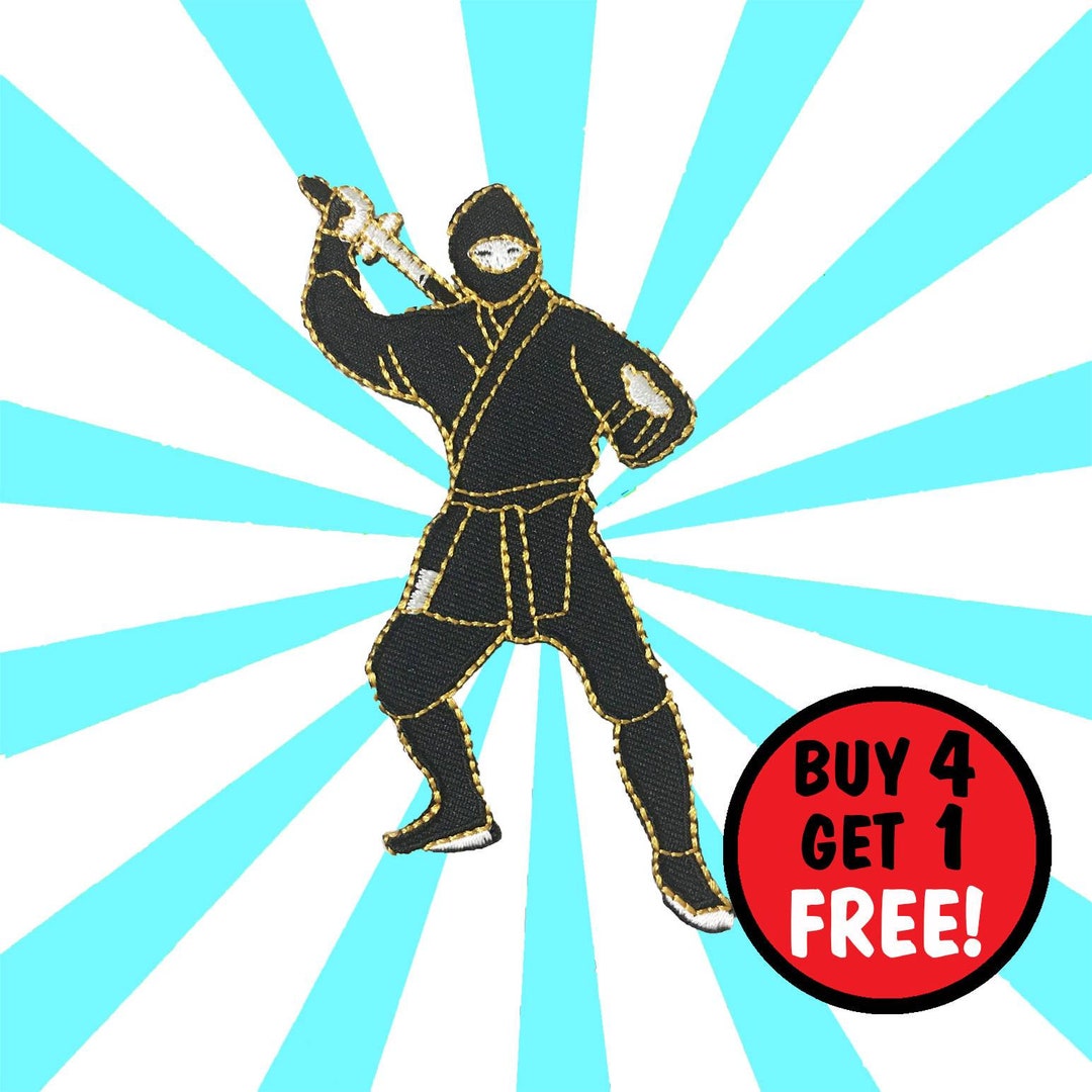 Ninja Man Iron on Patch Applique - Etsy