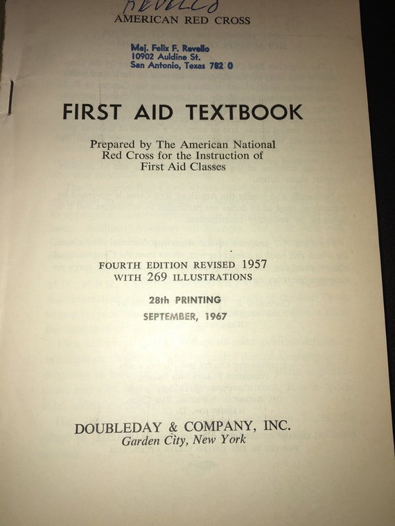 First Aid Instruction Booklet Red Cross