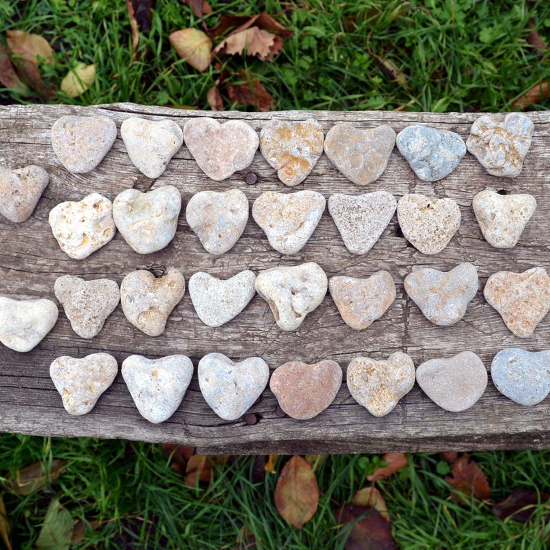 Natural Found Heart Shaped Rocks - Etsy