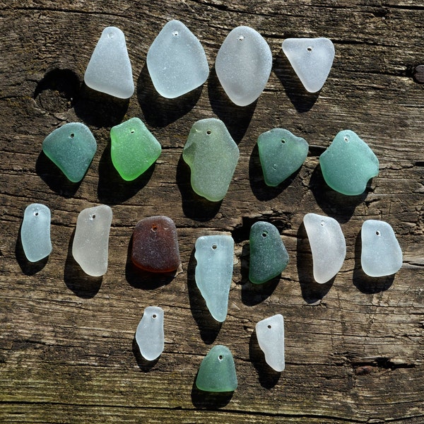 Top Drilled Genuine Sea Glass - Etsy