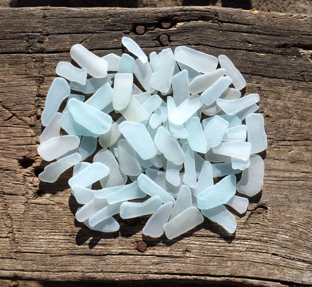 88 White Sea Glass Sticks: Beach Art Supply, Craft Quality - Etsy