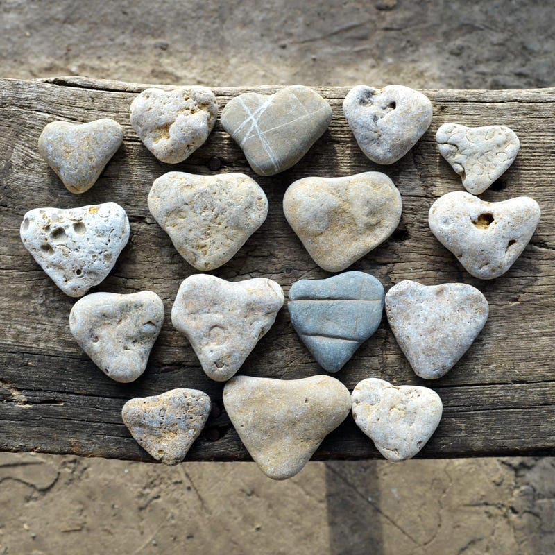 Natural Found Heart Shaped Rocks - Etsy