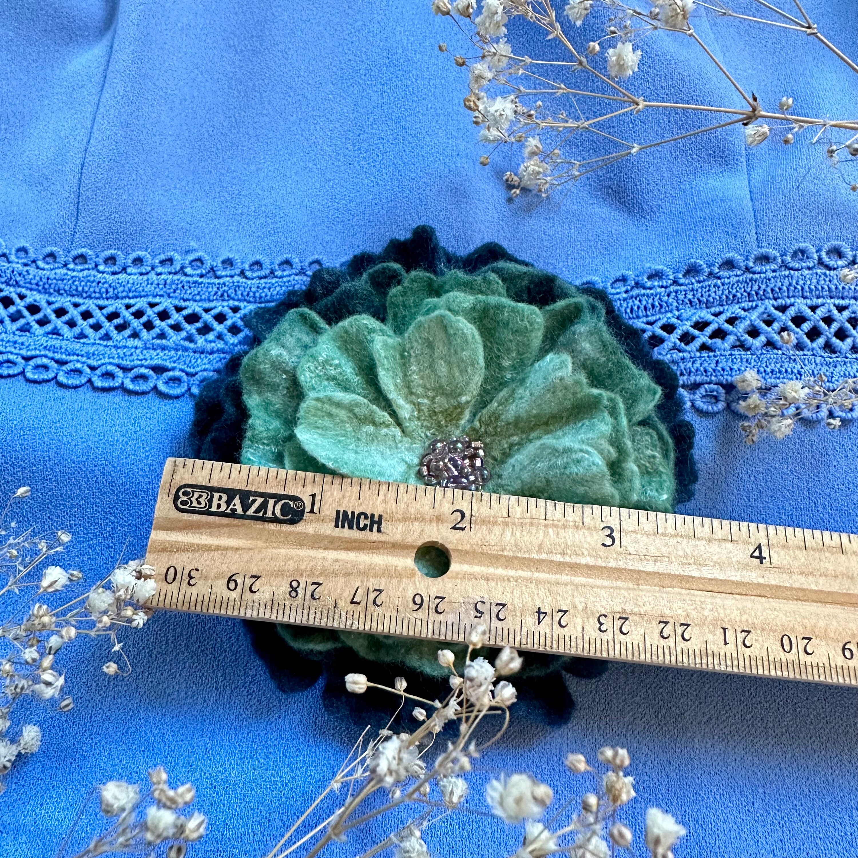 Handmade Felted Brooch - Flower Pin - Handmade Brooch - Felted Flower ...