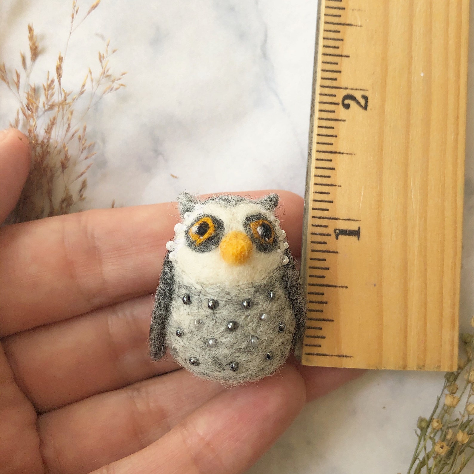 Made to Order - Needle Felted Owl - Cute Owl Miniature - Felted Owlet ...