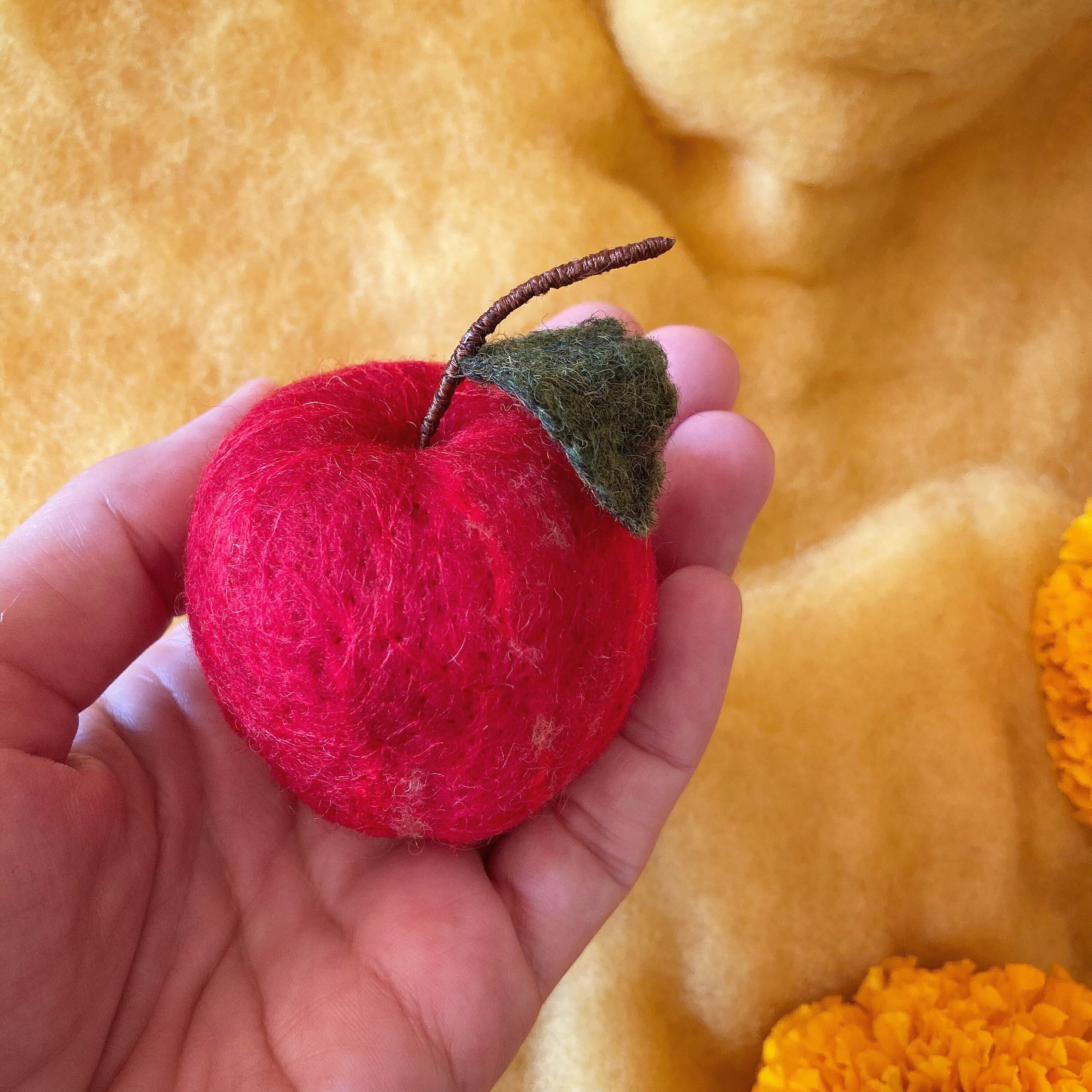 Needle felted apples felted apple Apple felted | Etsy