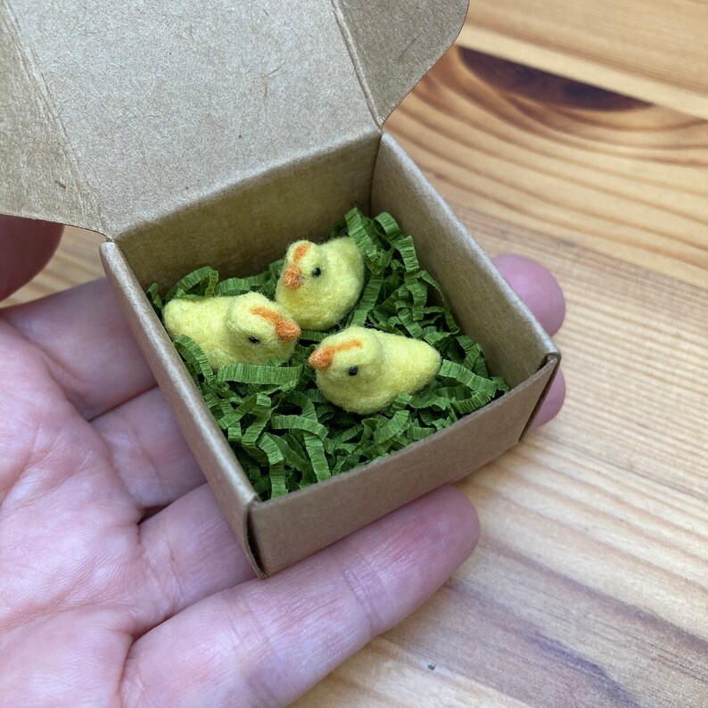 Needle Felted Chikens - Chick Miniature - Tiny Chick - Chicks Ornament ...