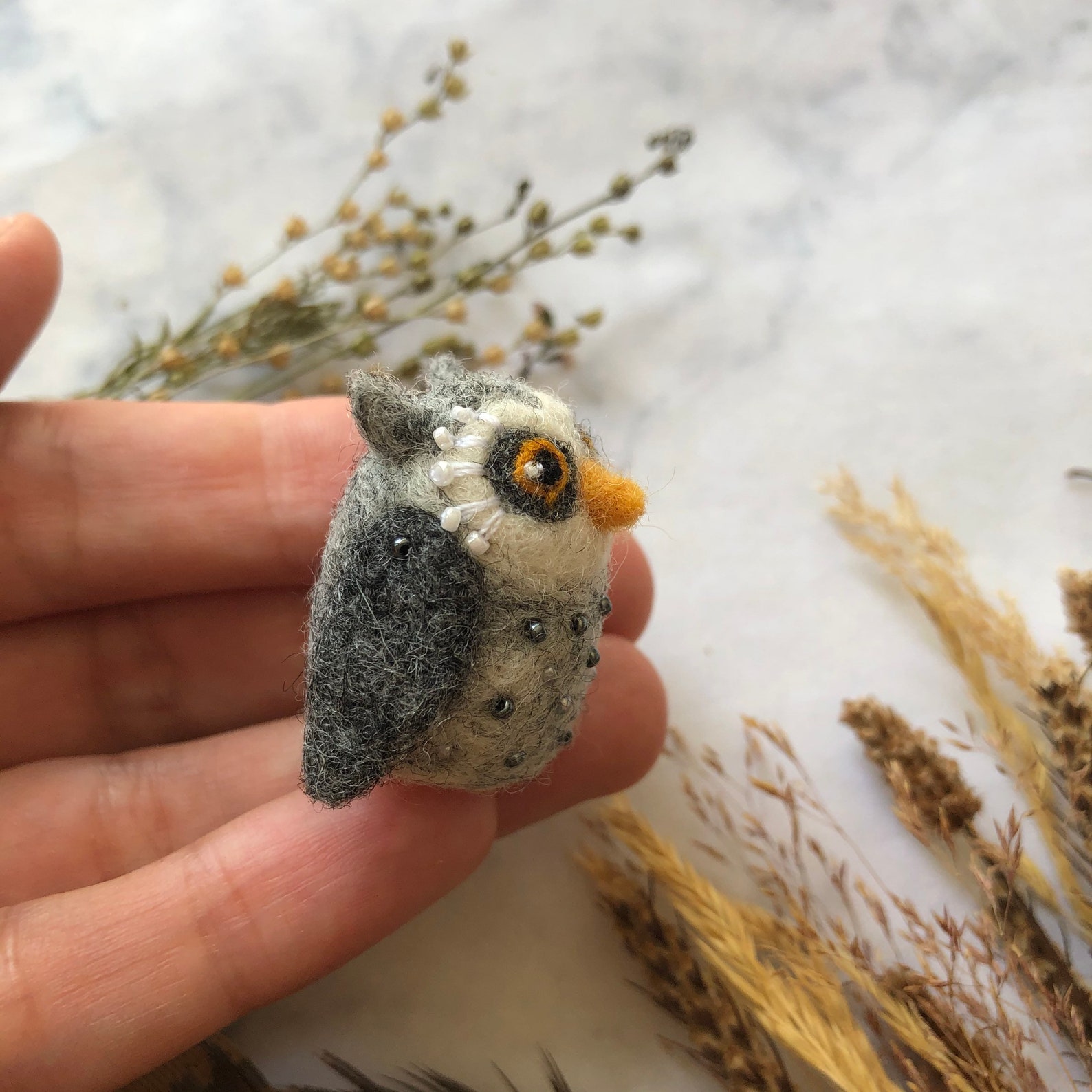 Made to Order Needle Felted Owl Cute Owl Miniature - Etsy