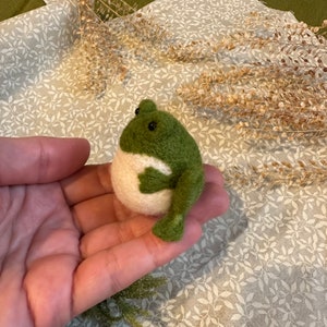 Felted Cute Frog - Needle Felted Animal - Felted Miniature - Felted ...