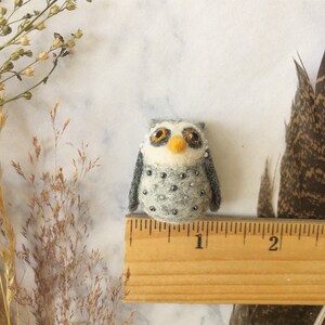 Made to Order - Needle Felted Owl - Cute Owl Miniature - Felted Owlet ...
