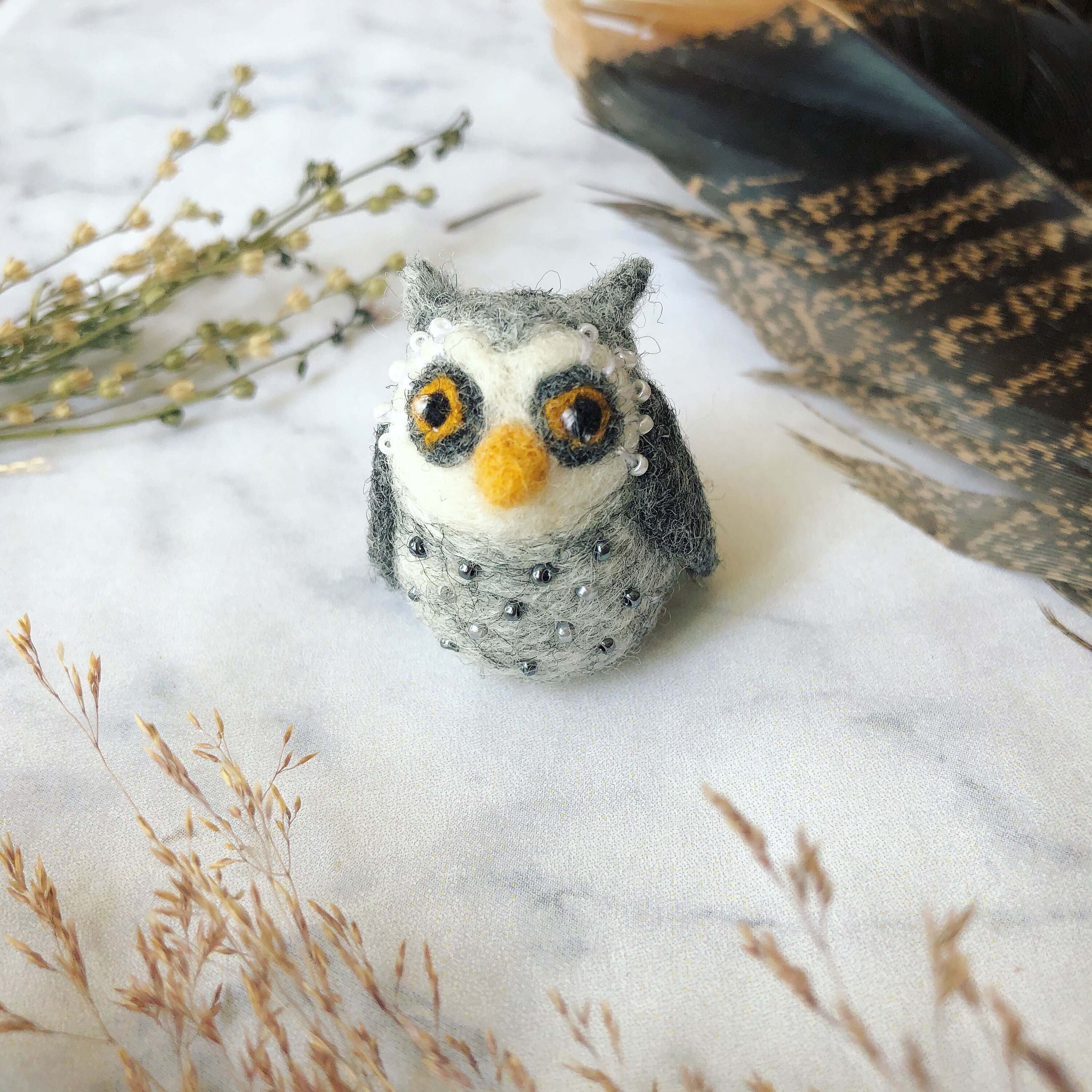Made to Order Needle Felted Owl Cute Owl Miniature - Etsy