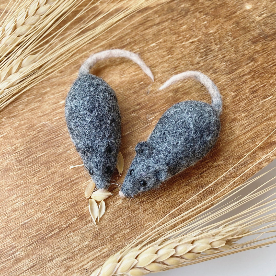 Felted Rat - Gray Rat - Needle Felted Rat - Felted Mouse - Cute Felted ...