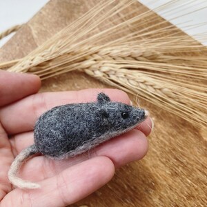Felted Rat - Gray Rat - Needle Felted Rat - Felted Mouse - Cute Felted ...