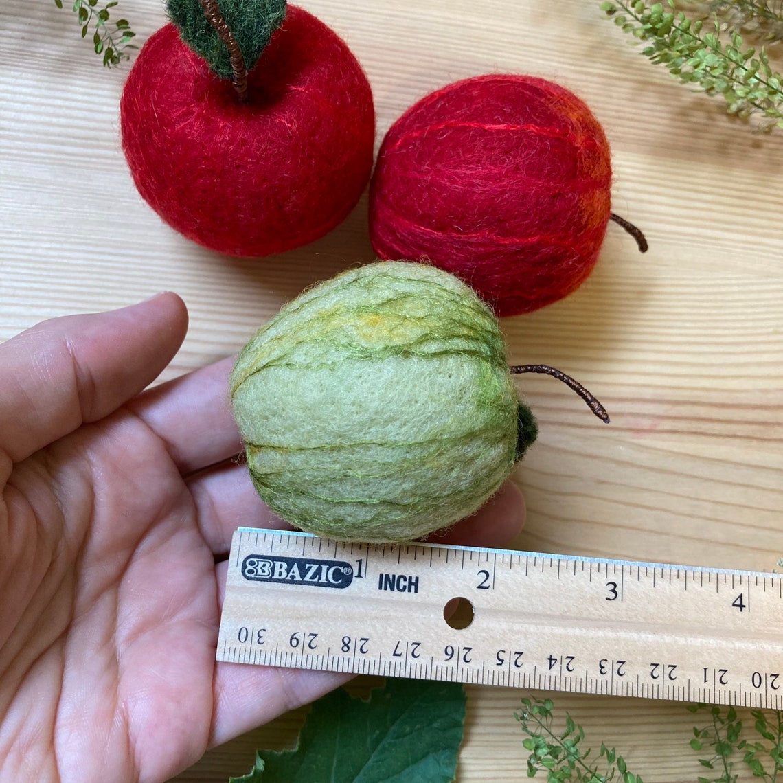 Needle Felted Apples - Felted Apple - Apple - Felted Miniatures ...