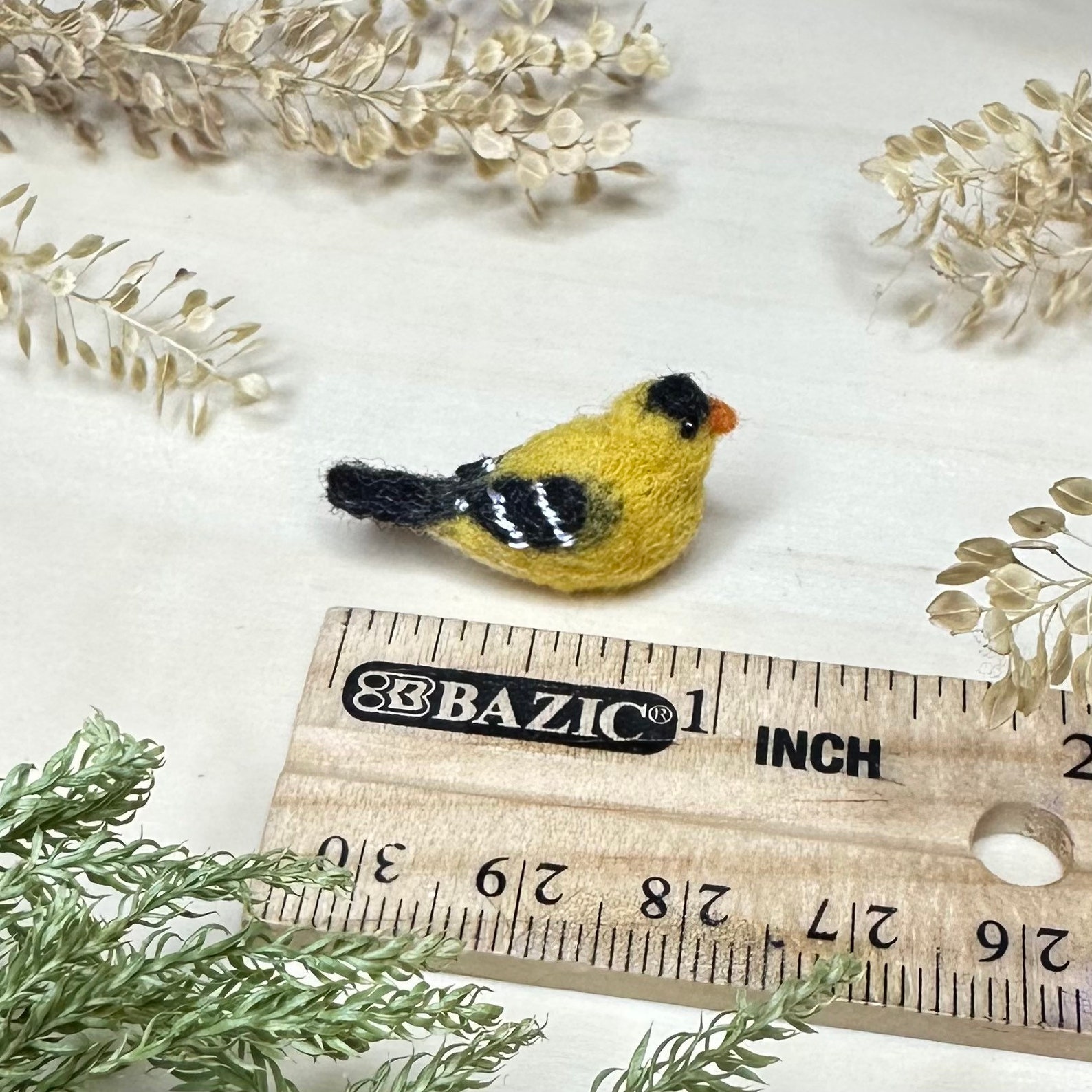 Tiny Cardinal Bird Felted Bird Made to Order Felted Bird Male Cardinal ...