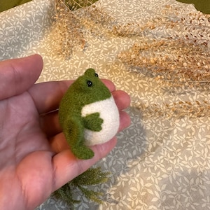 Felted Cute Frog - Needle Felted Animal - Felted Miniature - Felted ...