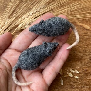 Felted Rat - Gray Rat - Needle Felted Rat - Felted Mouse - Cute Felted ...