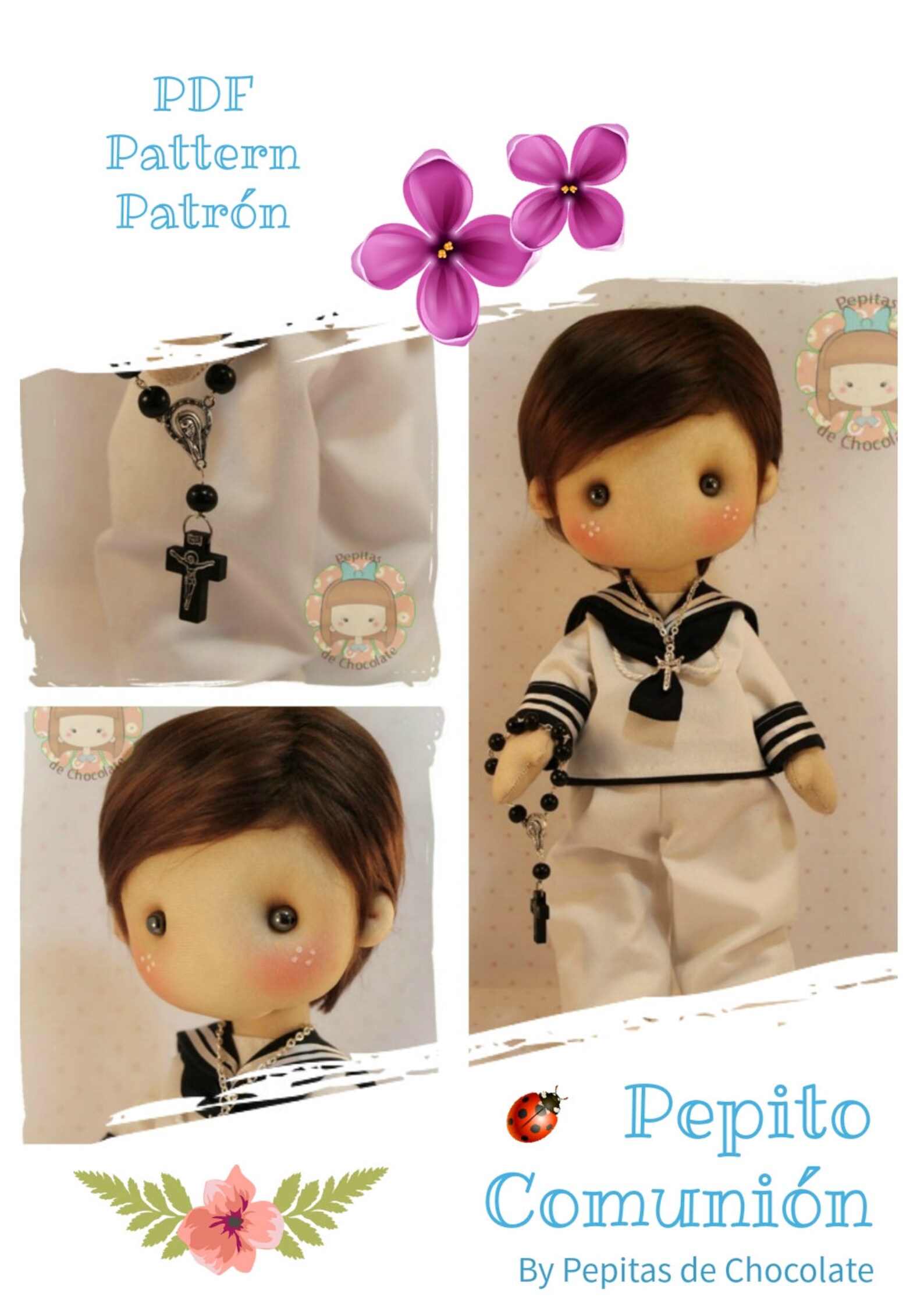 Patrón Muñeco Pepito Comunión 35 Cm. Pattern Pepito Doll - Etsy