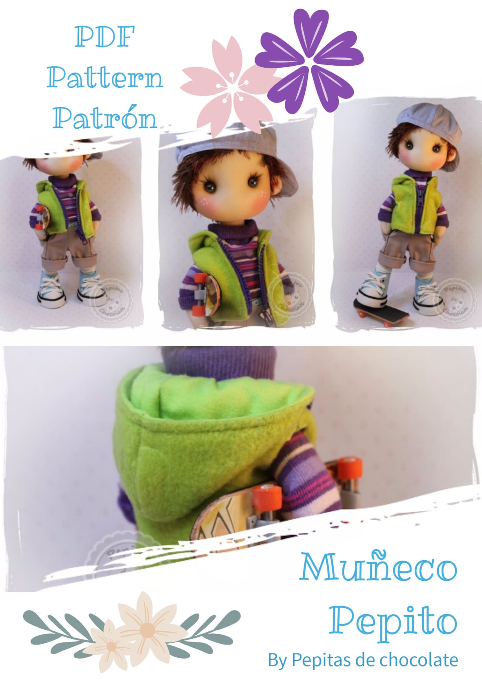 Patrón muñeco Pepito 35 cm. Pattern Pepito Doll 13'' - Etsy España