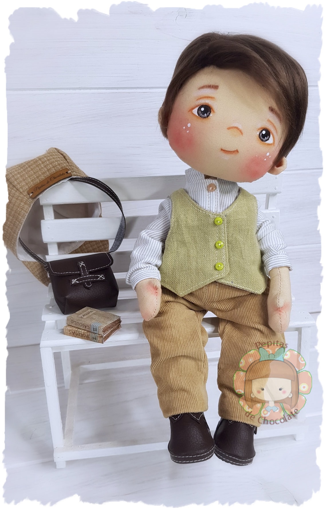 Muñeco Pepito Gilbert de Tejas Verdes muñeco de tela hecha a mano 32 cm ...
