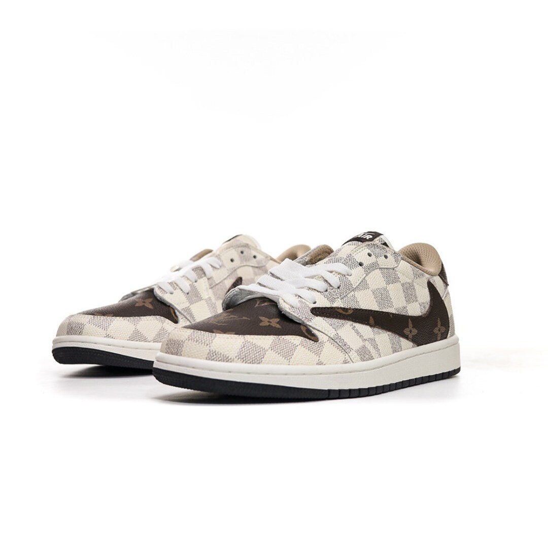 Travis Scott X Jordan 1 Retro Low OG SP DM7866 White/brown Sneakers ...