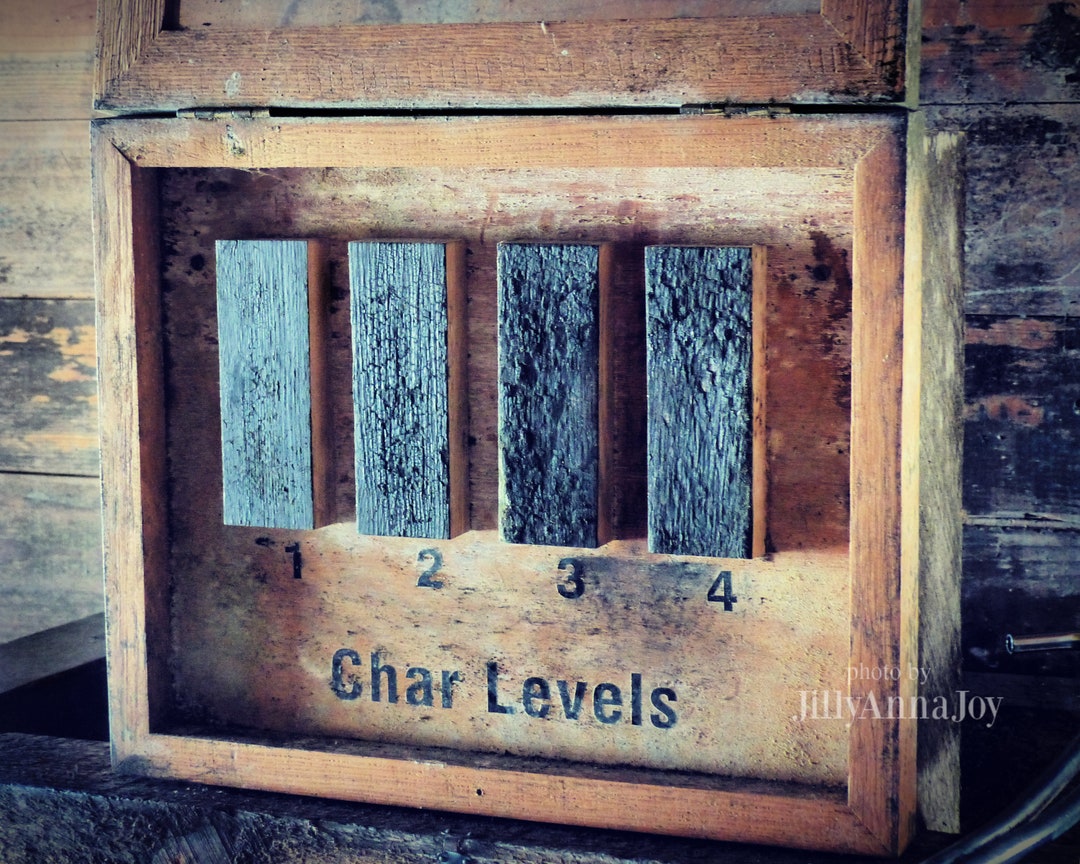 Char Levels Bourbon Distillery Art Print Man Cave Decor Oak - Etsy