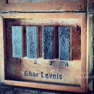 Char Levels Bourbon Distillery Art Print, Man Cave Decor, Oak Whiskey ...