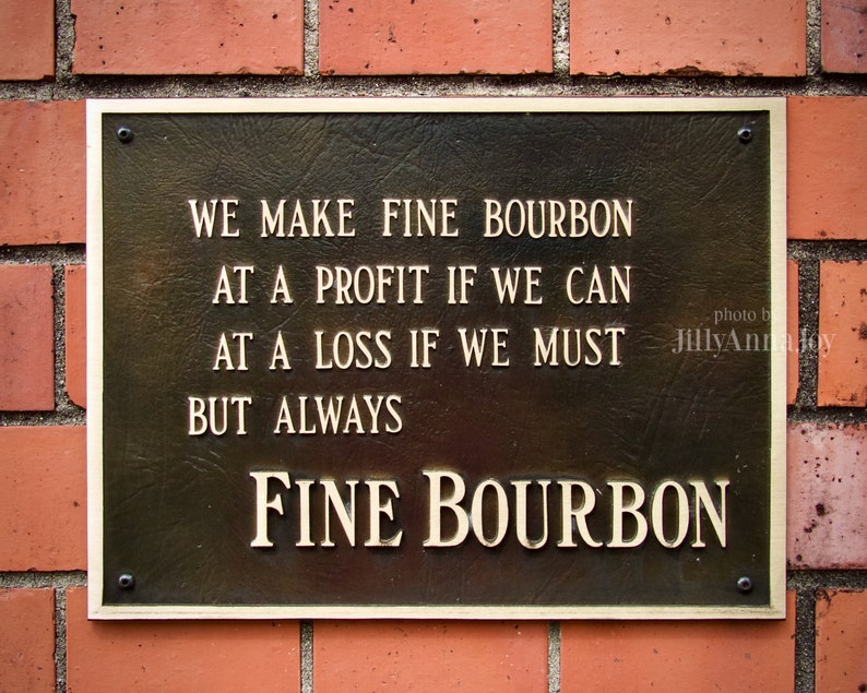 Fine Bourbon Sign at Stitzel-weller Distillery Masculine Wall - Etsy