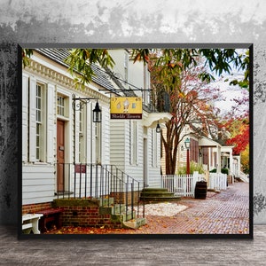 Colonial Williamsburg Street Scene Giclee Print, History Buff Gift ...