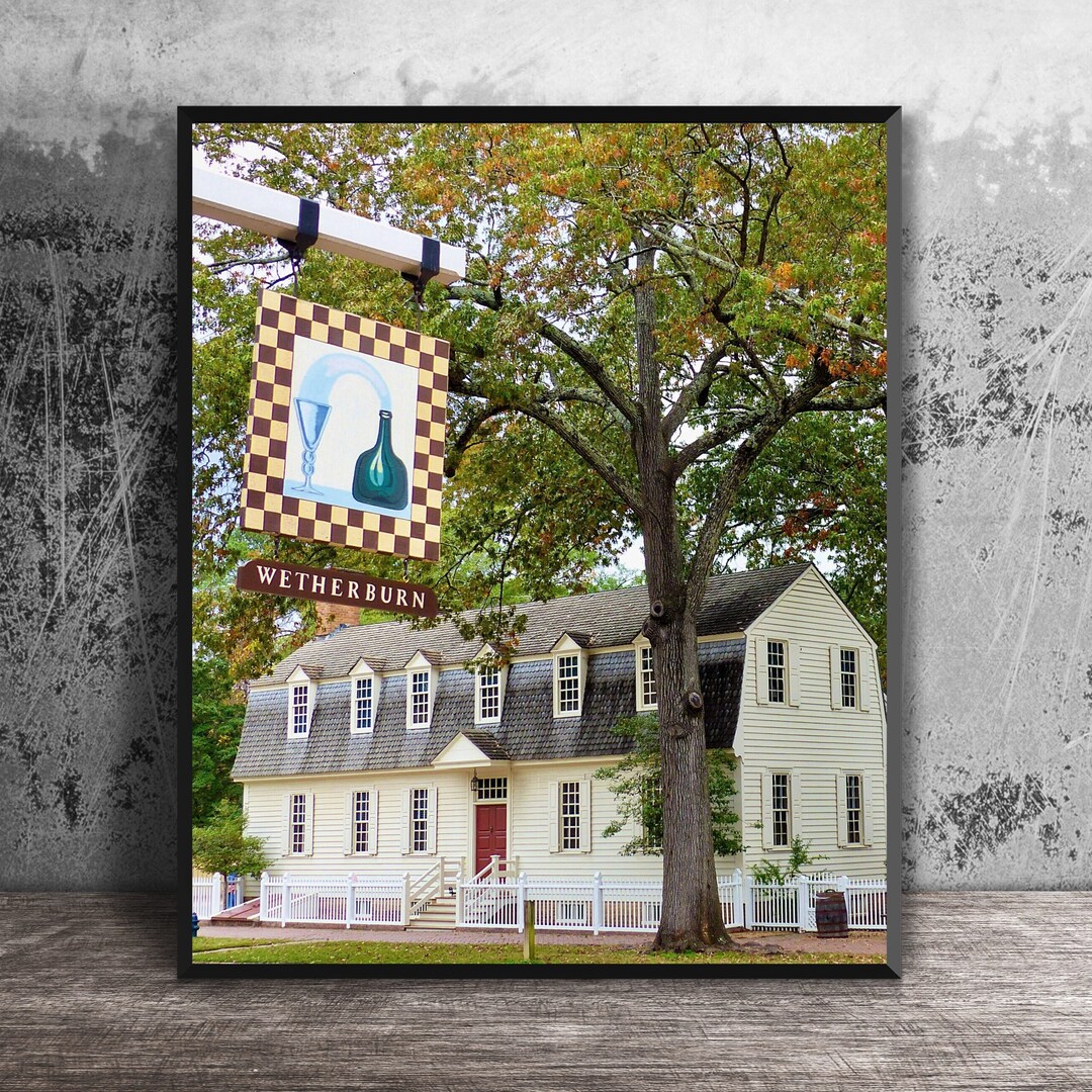 Colonial Williamsburg Art Print, Wetherburn Tavern Sign, Colonial Decor ...